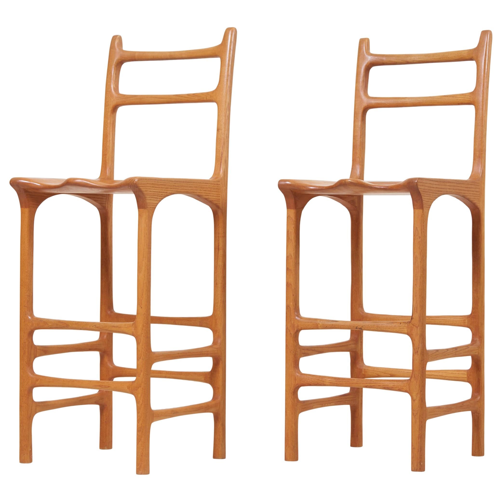 Pair of Bar Stools by Jens Risom, US, 1960s at 1stdibs