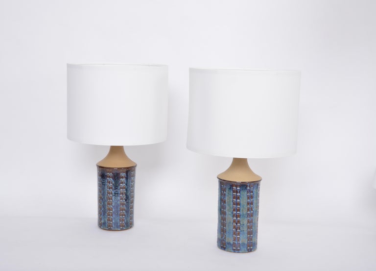 Pair of Tall Blue Mid-Century Modern Table Lamps by Maria Philippi for ...