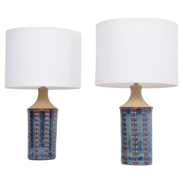 Pair of Tall Blue Mid-Century Modern Table Lamps by Maria Philippi for ...