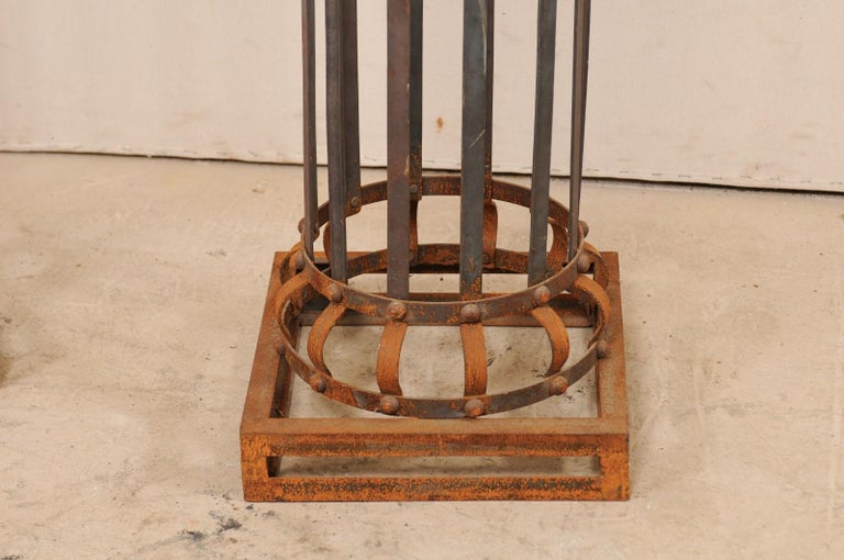 Pair of Tall Contemporary American Iron Architectural Columns at 1stDibs