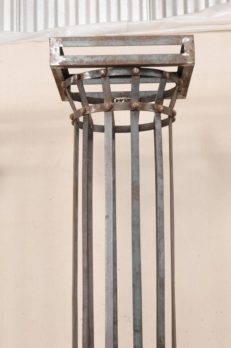 Pair of Tall Contemporary American Iron Architectural Columns at 1stDibs