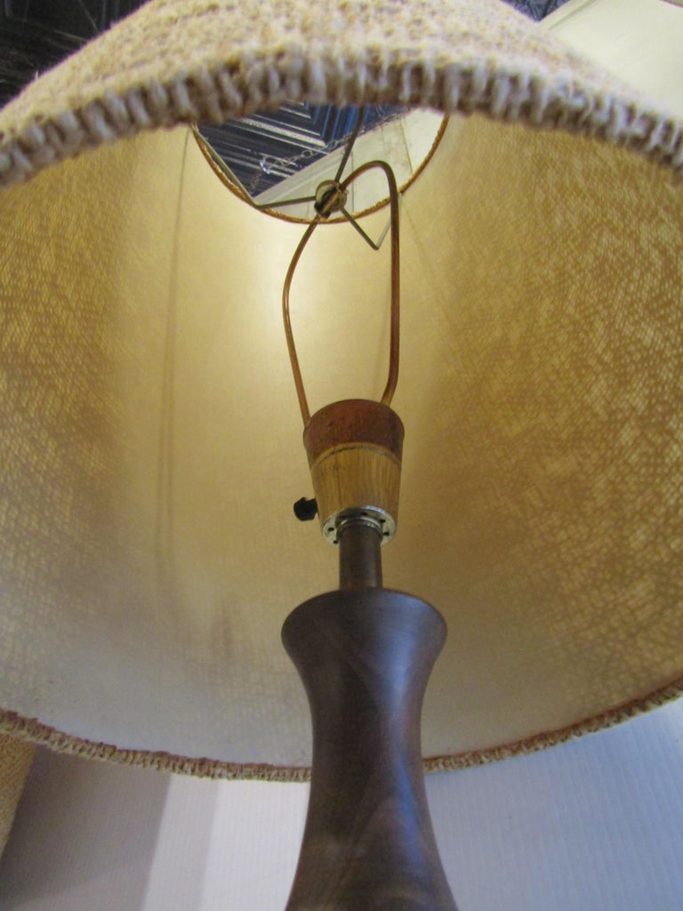 Pair of Tall Cork Lamps For Sale at 1stDibs