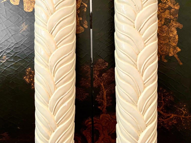 Pair of Tall Decorative Palm Columns For Sale at 1stDibs
