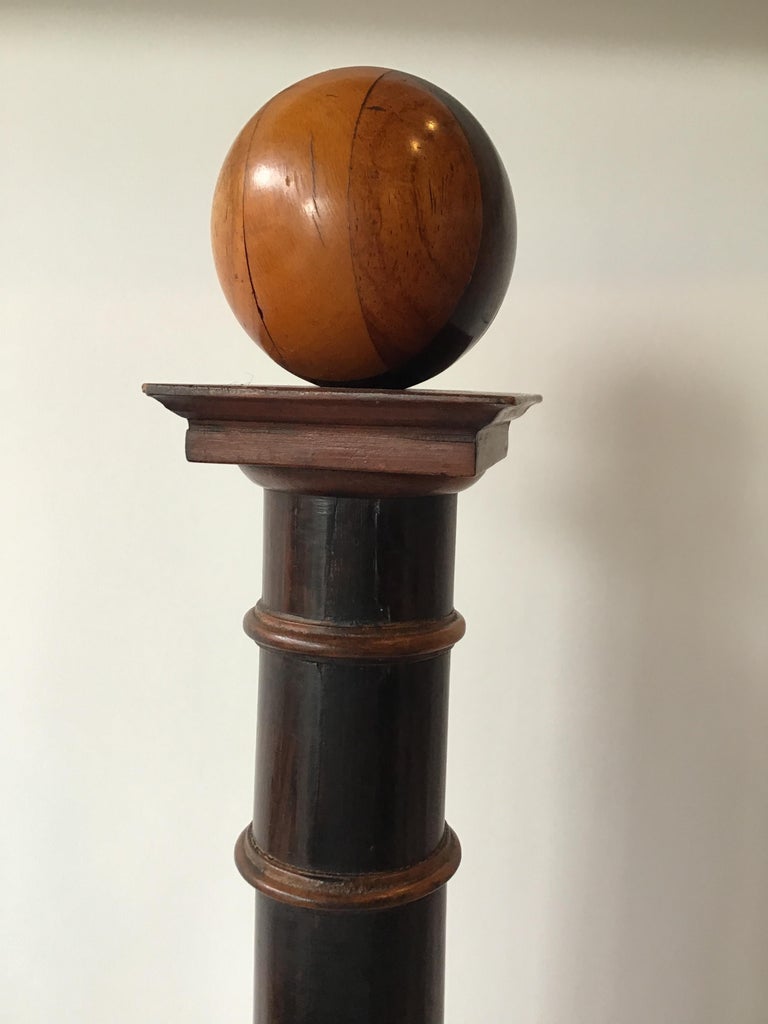 Pair of Tall Decorative Wood Columns For Sale at 1stDibs