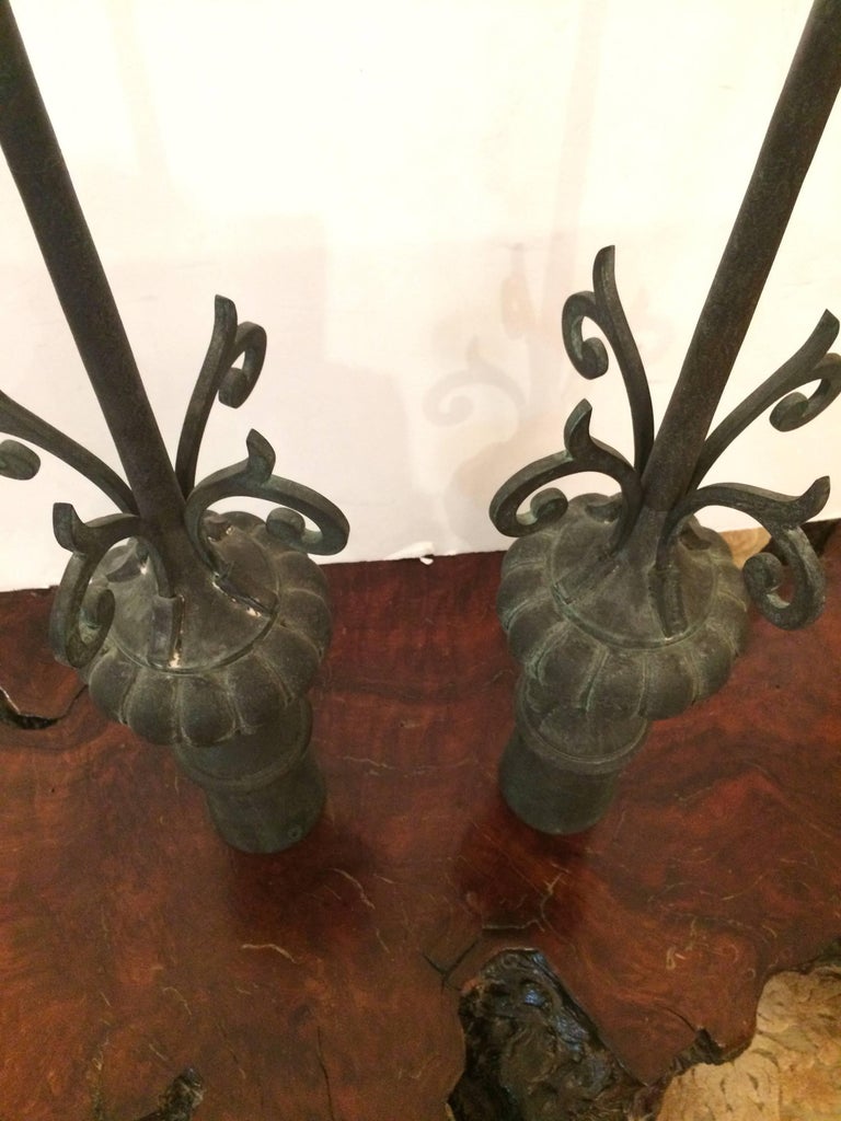 Pair of Tall Iron Finials as Found Art Sculpture For Sale at 1stDibs