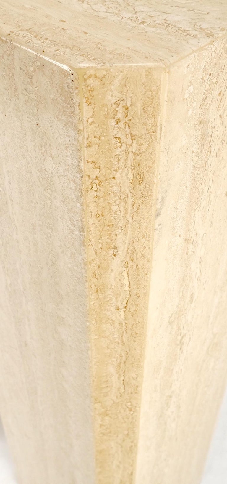 Pair of Tall Large Square Italian Travertine Pedestals Stands For Sale ...