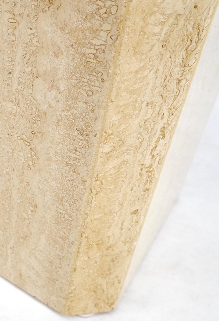 Pair of Tall Large Square Italian Travertine Pedestals Stands For Sale ...