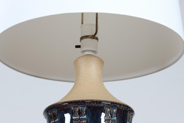 Pair of Tall Stoneware Table Lamps by Maria Philippi for Søholm ...
