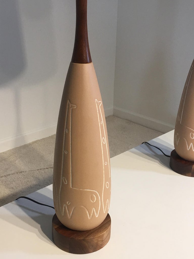 Pair of Tall Table Lamps by Raymor For Sale at 1stdibs