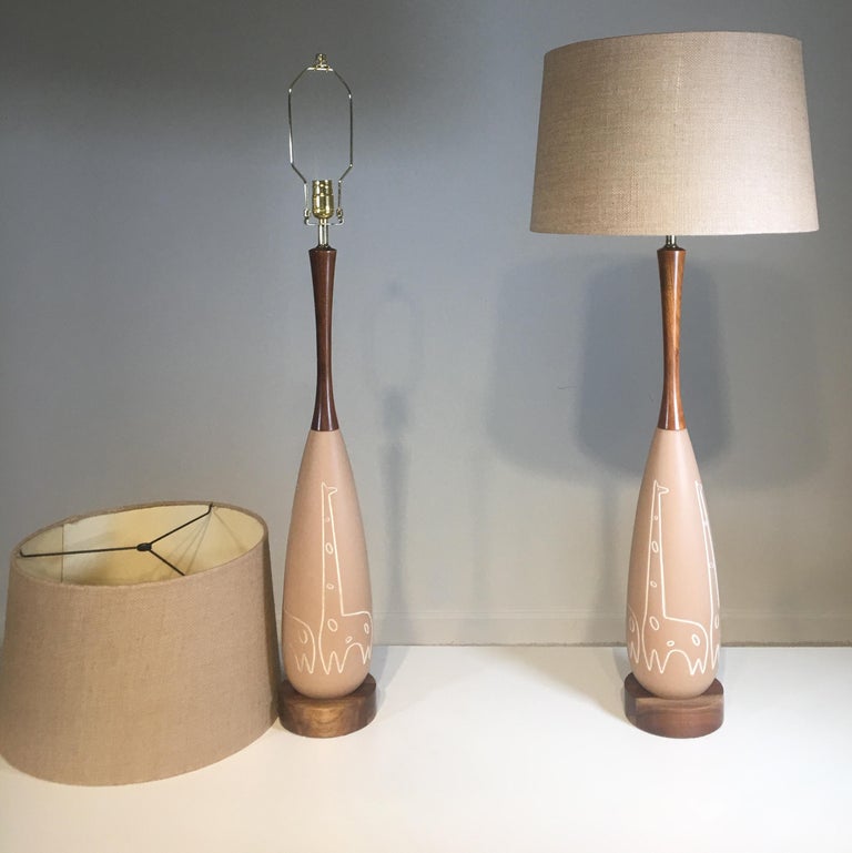 Pair of Tall Table Lamps by Raymor For Sale at 1stdibs