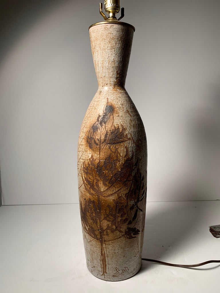 Pair of Tall Vintage Japanese Hand Thrown Torpedo Form Ceramic Table ...