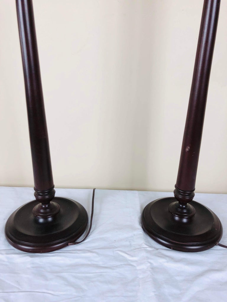 Pair of Tall Wood Turned Table Lamps For Sale at 1stDibs | tall wooden ...