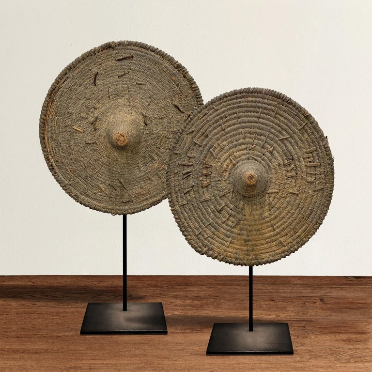 Pair of Tamberma Shields on Stands For Sale at 1stDibs