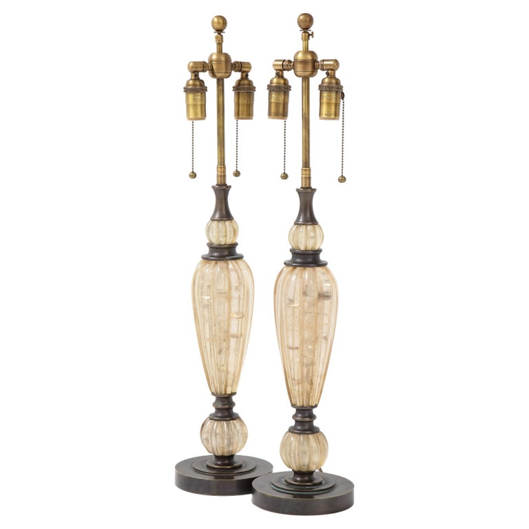 Pair of Taupe Resin Lamps For Sale at 1stDibs | electrified bronzed taupe