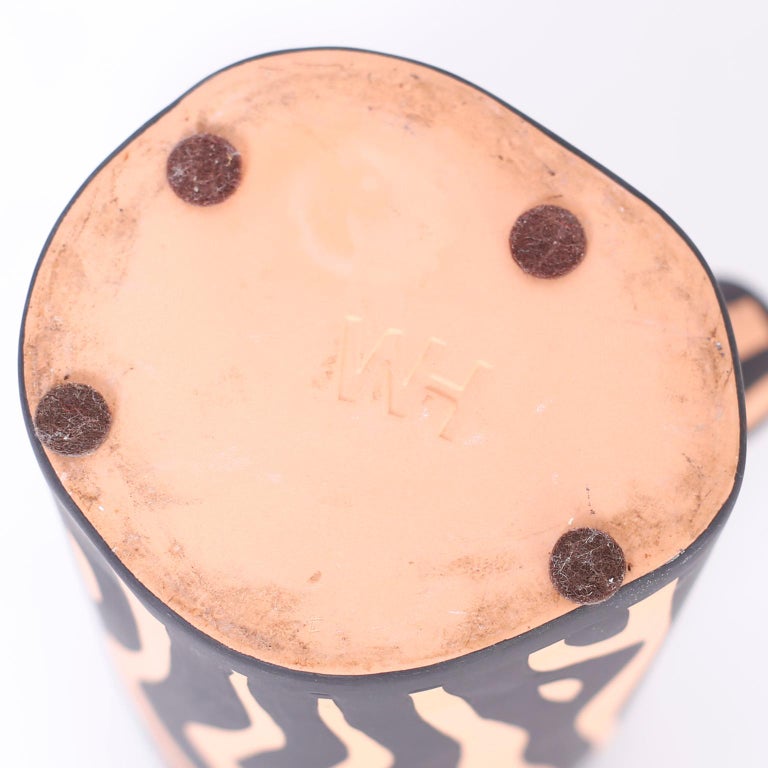 Pair of Terracotta Tree Trunk Form Vases For Sale at 1stDibs