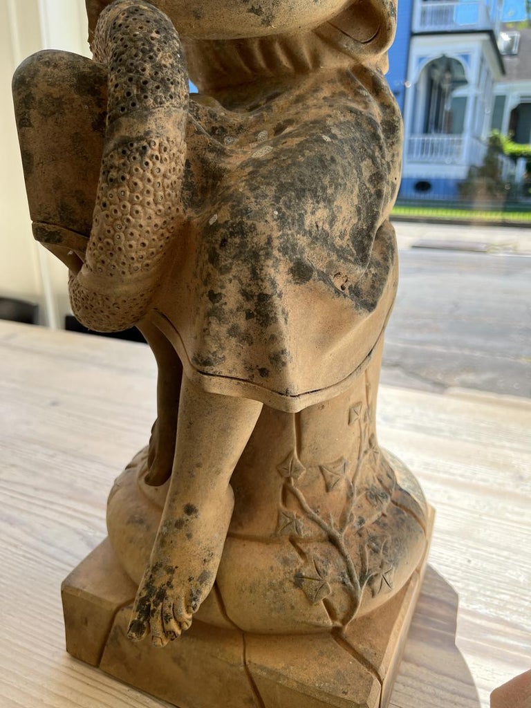 Pair of Terracotta Angels For Sale at 1stDibs