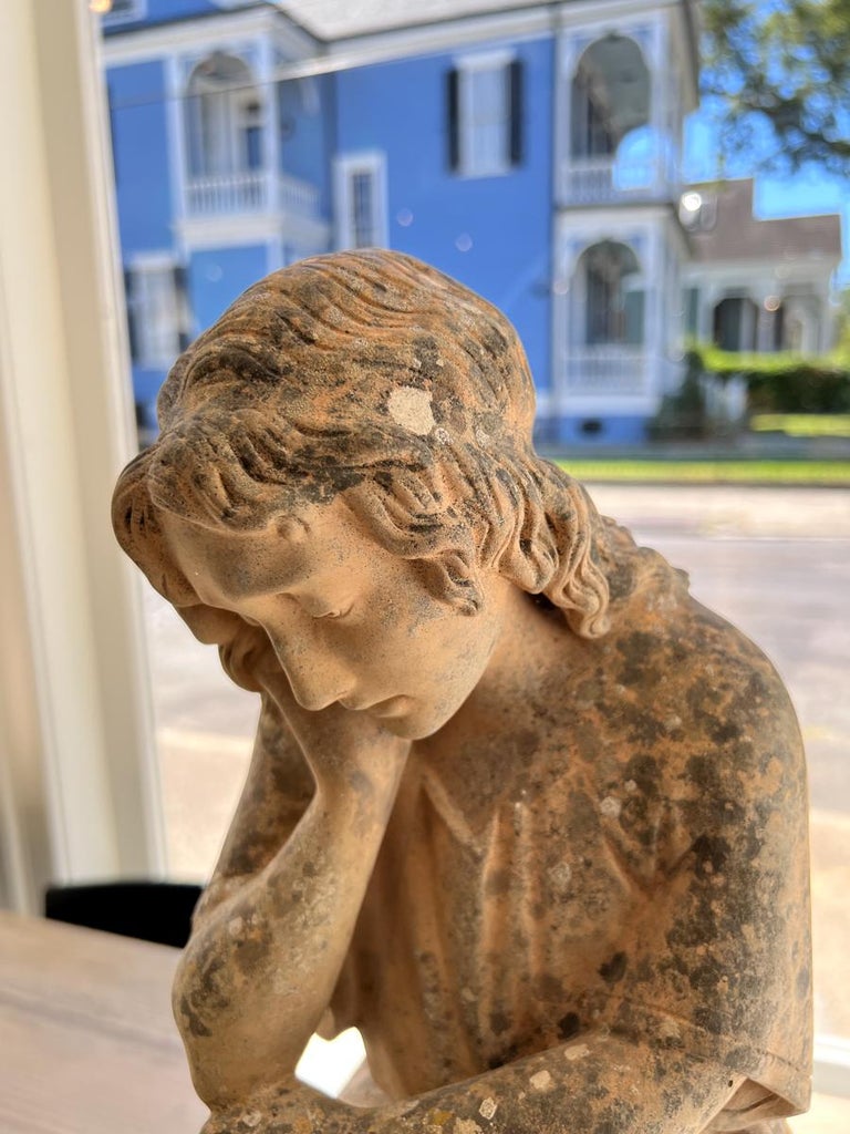 Pair of Terracotta Angels For Sale at 1stDibs