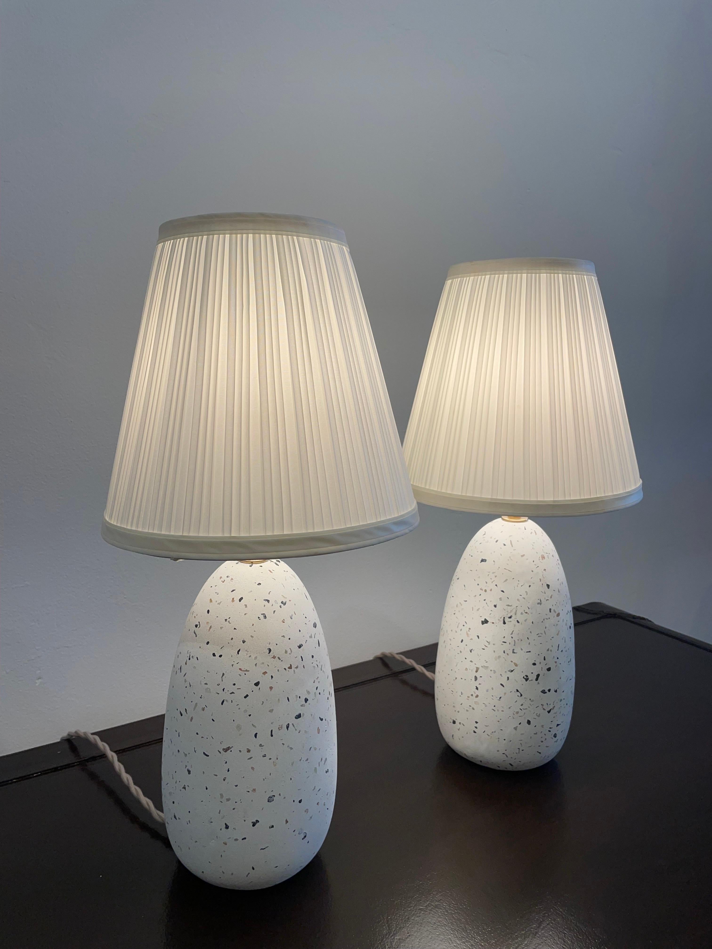 Pair of Terrazzo Stone Base Table Lamps For Sale at 1stDibs | stone ...
