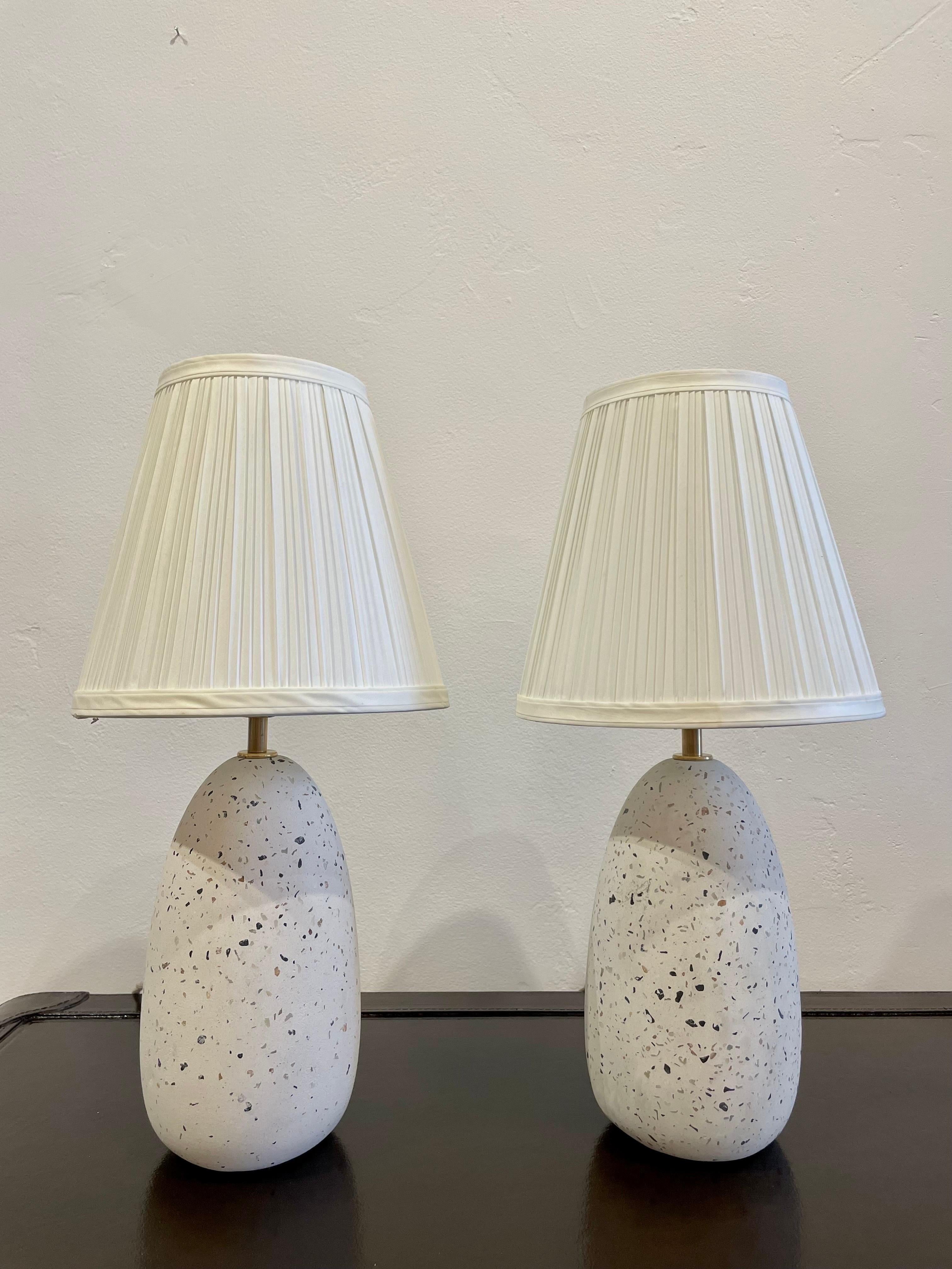 Pair of Terrazzo Stone Base Table Lamps For Sale at 1stDibs | stone ...