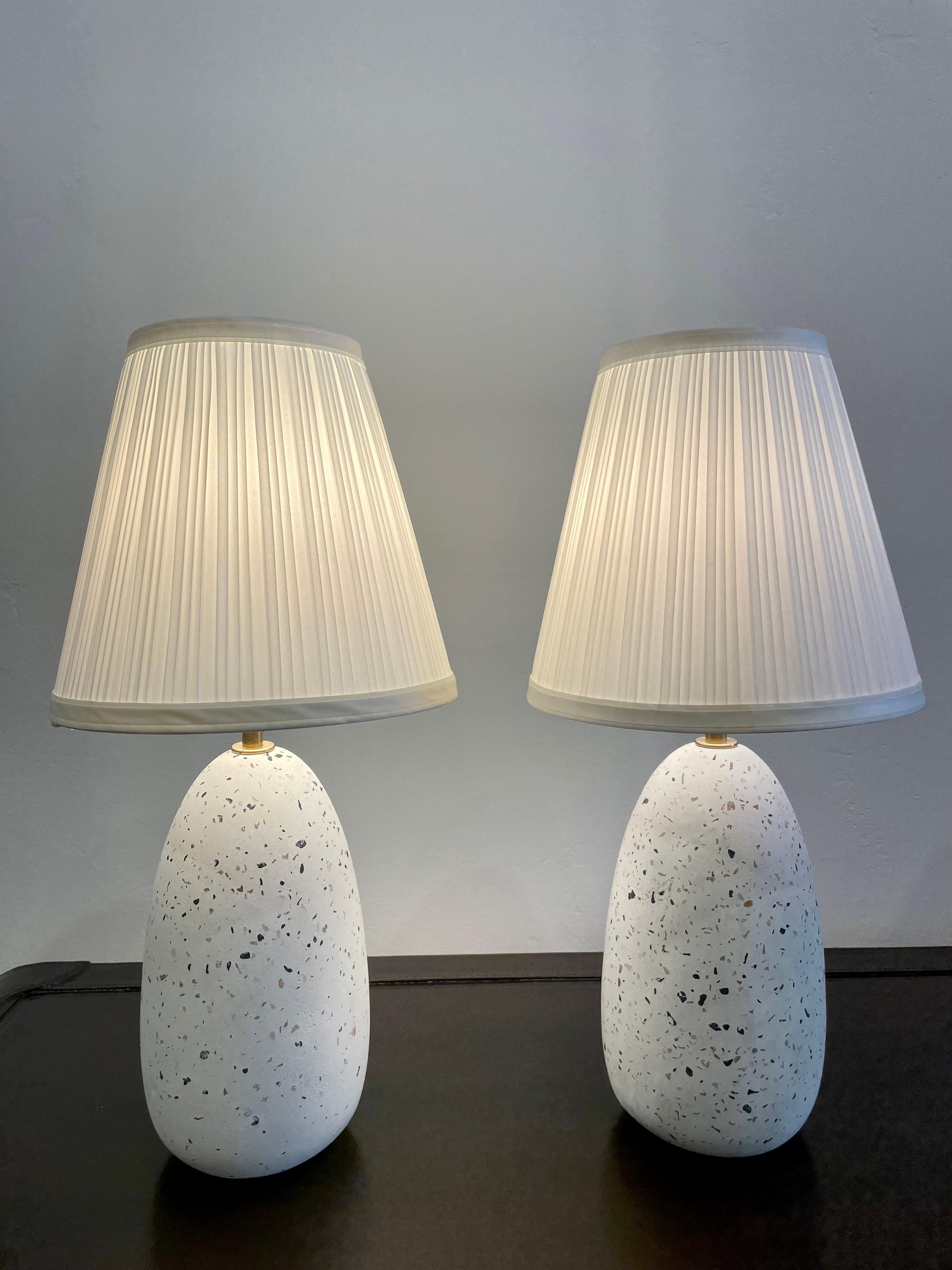 Pair of Terrazzo Stone Base Table Lamps For Sale at 1stDibs | stone ...