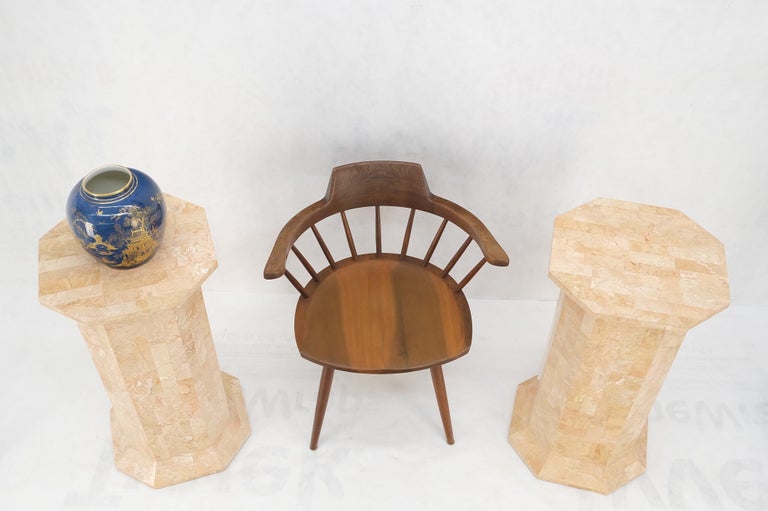 Pair of Tessellated Stone Marble Columns Octagon Shape Pedestals ...