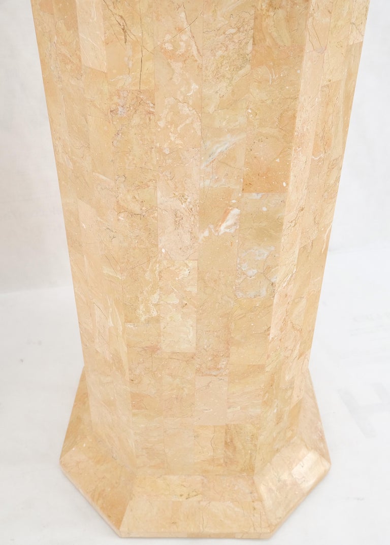 Pair of Tessellated Stone Marble Columns Octagon Shape Pedestals ...