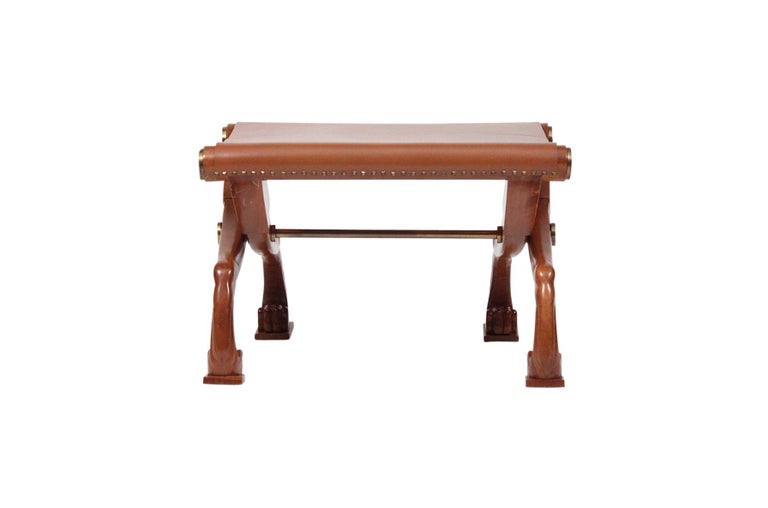 Pair of T.H. Robsjohn-Gibbings "Diphros Okladias" Stools for Saridis at ...