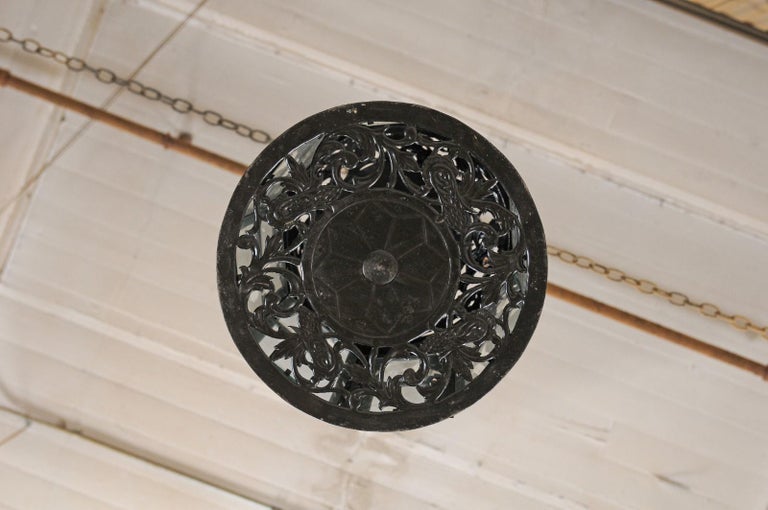 Pair of Three-Light Moroccan-Inspired European Lanterns in Black Color ...