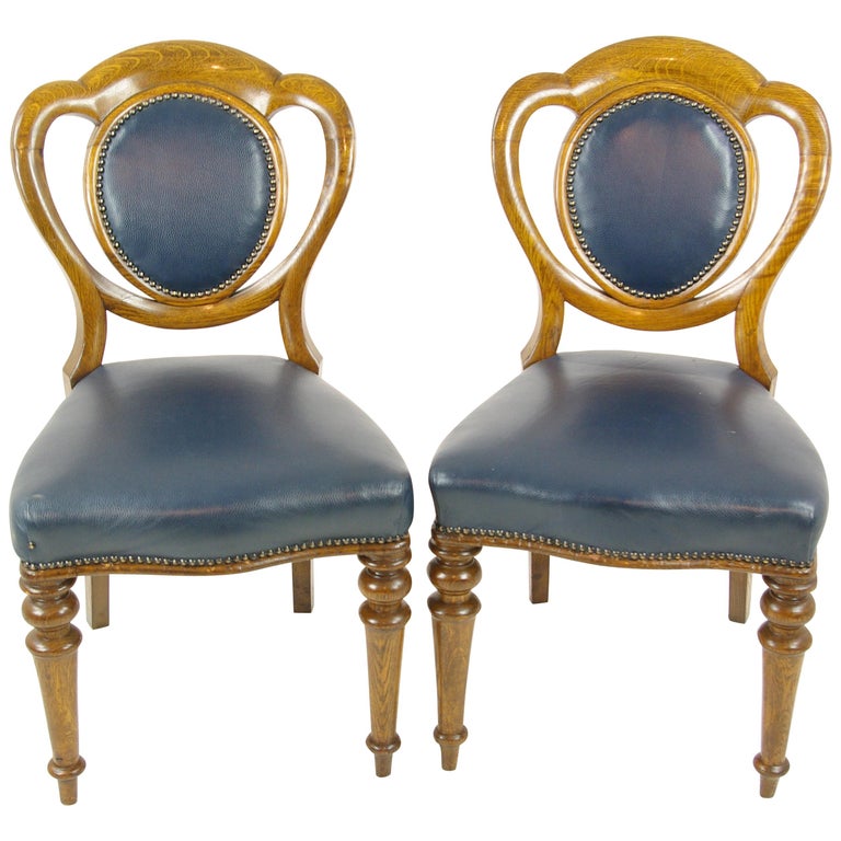 Pair of Tiger Oak Office Chairs, Desk Chairs, Office Chairs, Scotland ...