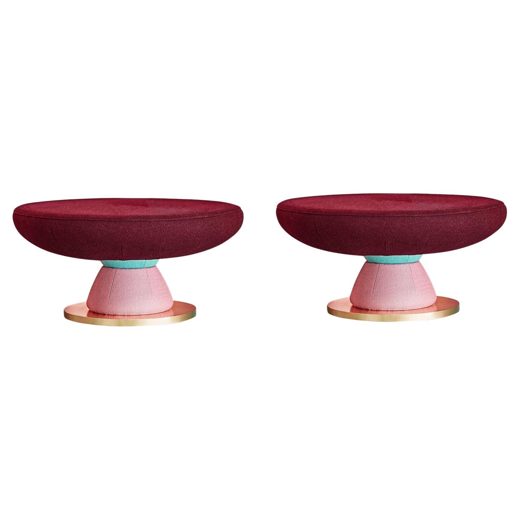 Toadstool Collection Ensemble Sofa, Table and Puffs, Masquespacio at ...