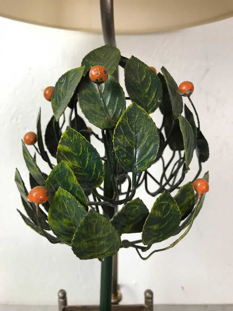 Pair of Tole Orange Tree Topiary Lamps For Sale at 1stDibs | orange ...
