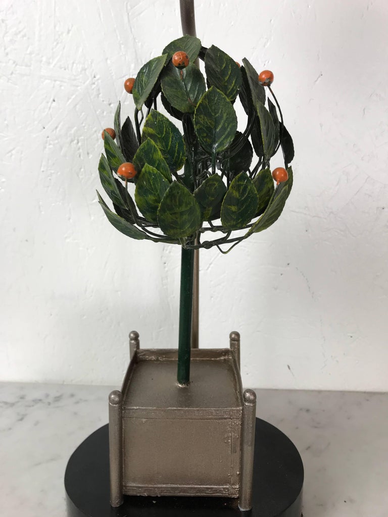 Pair of Tole Orange Tree Topiary Lamps For Sale at 1stDibs | orange ...
