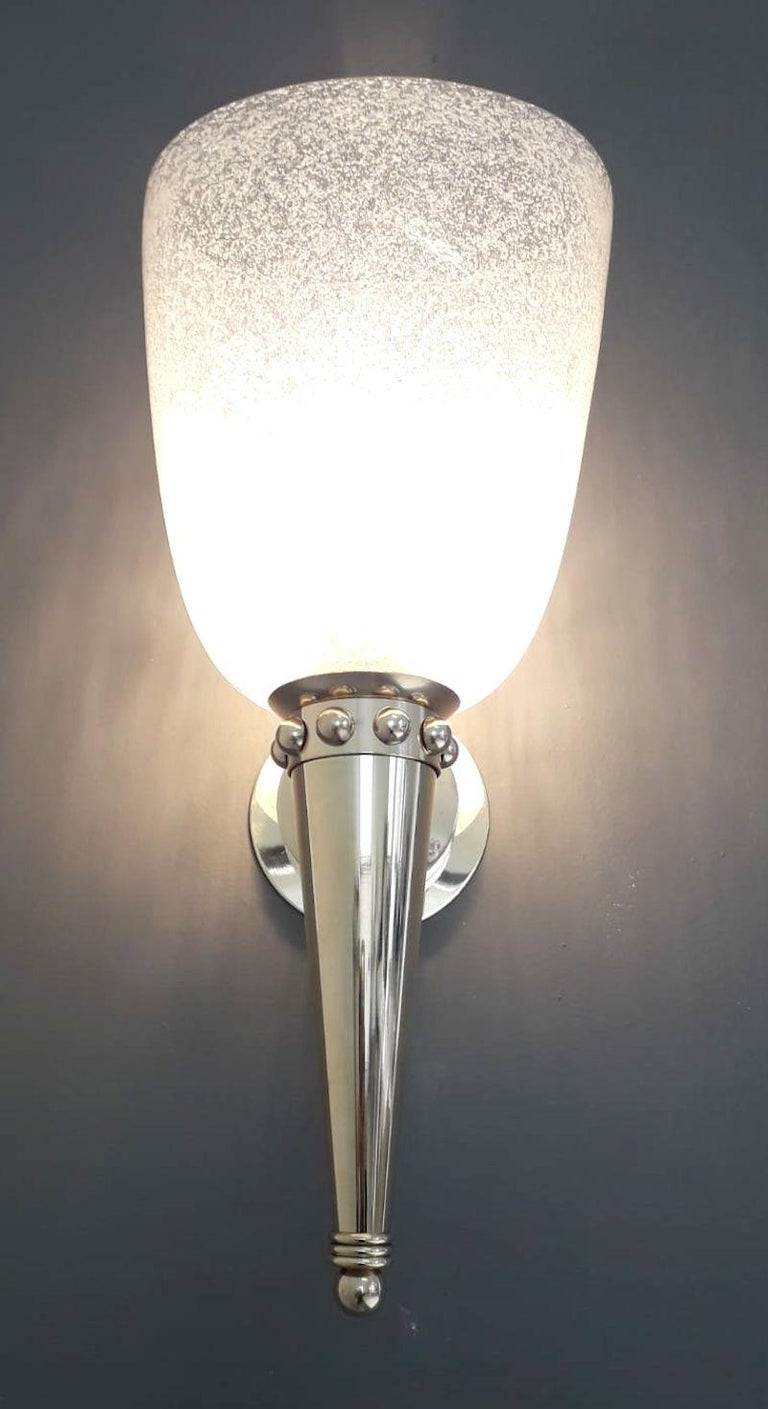 Pair of Torch Sconces by Barovier et Toso For Sale at 1stDibs