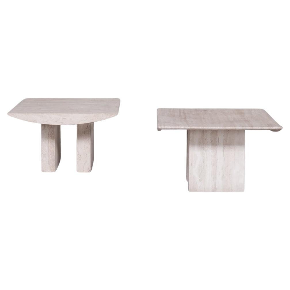 Travertine Side Tables - 269 For Sale at 1stDibs | travertine bedside ...