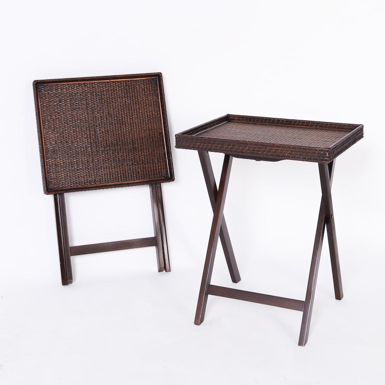 Pair of Tray Tables or Stands For Sale at 1stDibs