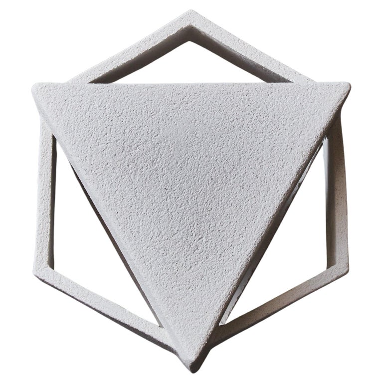 Pair of Triangular Ceramic Wall Sconces For Sale at 1stDibs