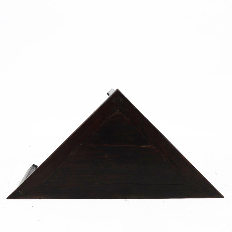 Pair of triangular console tables For Sale at 1stDibs