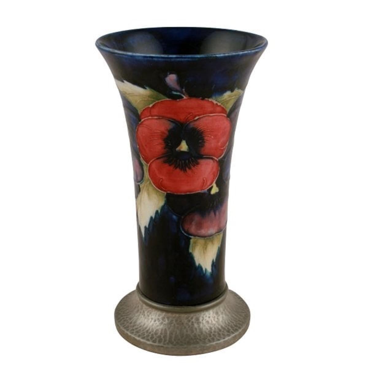 Pair of Tudric Moorcroft Poppy Vases, 20th Century For Sale at 1stDibs