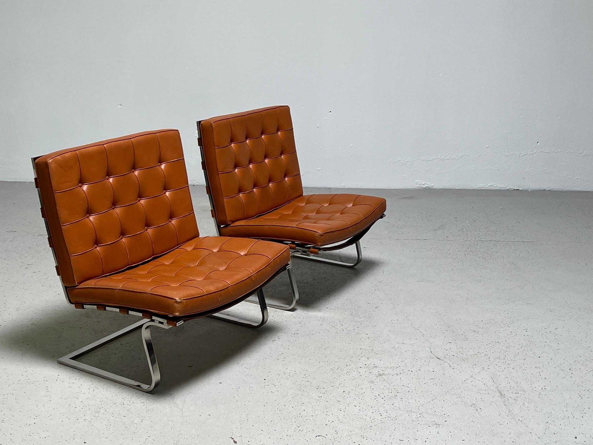 Pair of Tugendhat Chairs by Mies van der Rohe for Knoll at 1stDibs
