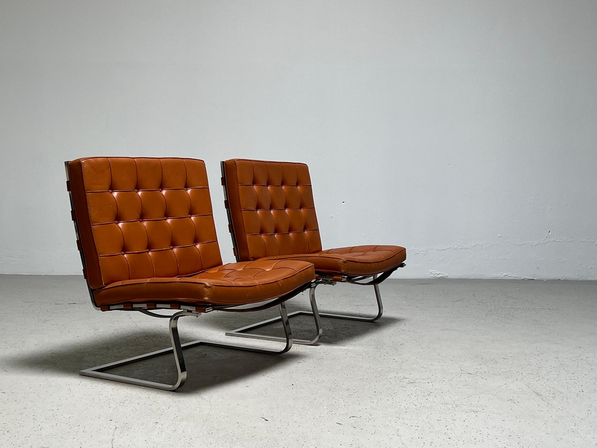Pair of Tugendhat Chairs by Mies van der Rohe for Knoll at 1stDibs