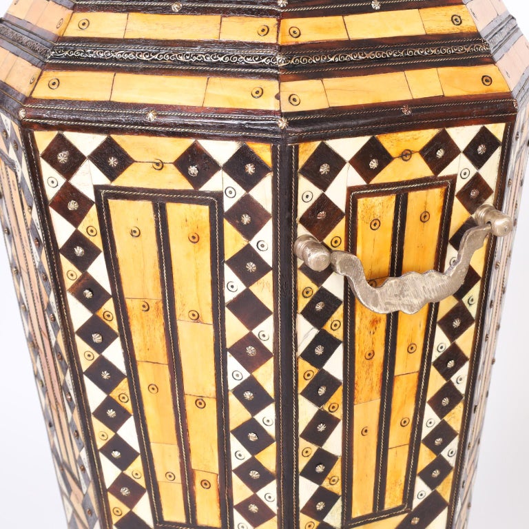 Pair of Turkish Palace Urns with Brass Floral Arrangements For Sale at ...