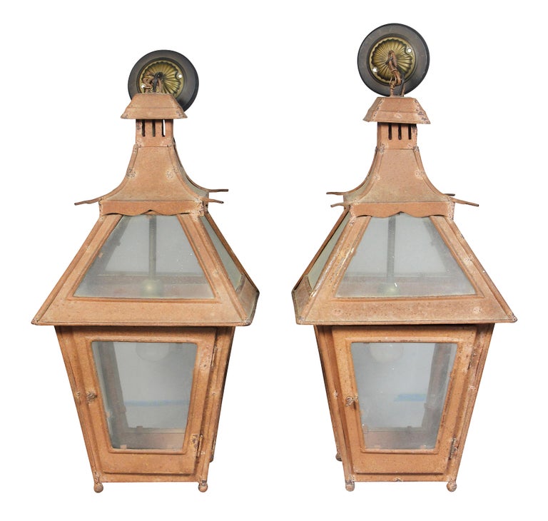 Pair of Tuscan Red Tole Hanging Lanterns For Sale at 1stDibs | red ...