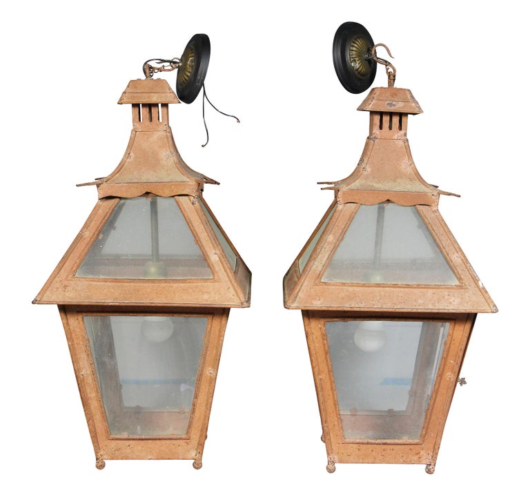 Pair of Tuscan Red Tole Hanging Lanterns For Sale at 1stDibs | red ...