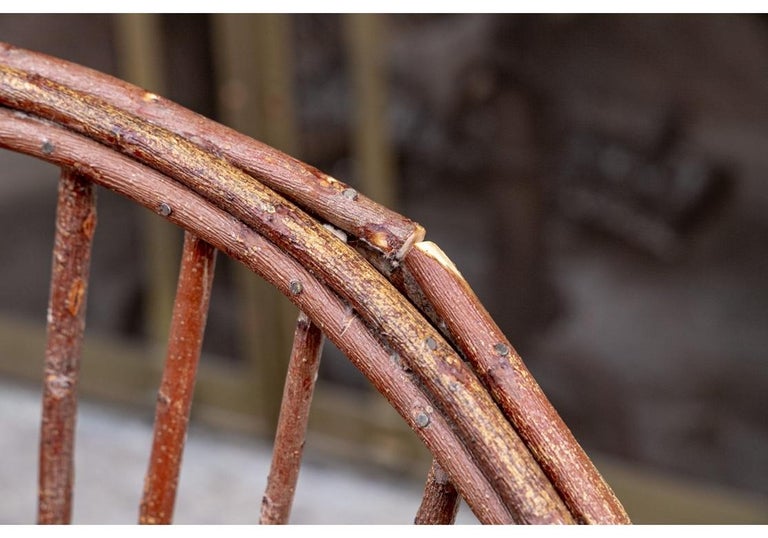 Pair Of Twig And Branch Rustic Style Rocking Chairs For Sale at 1stDibs