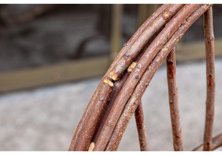 Pair Of Twig And Branch Rustic Style Rocking Chairs For Sale at 1stDibs