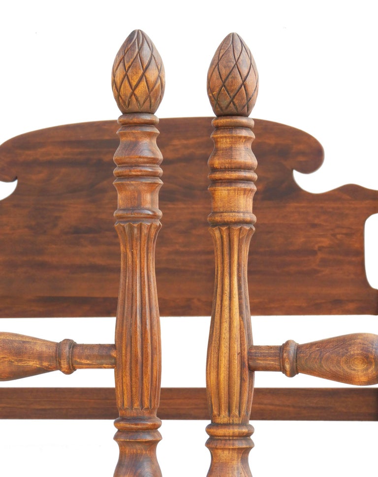 Twin Single Beds Colonial Revival Turned Wood Four Posts 20th Century ...