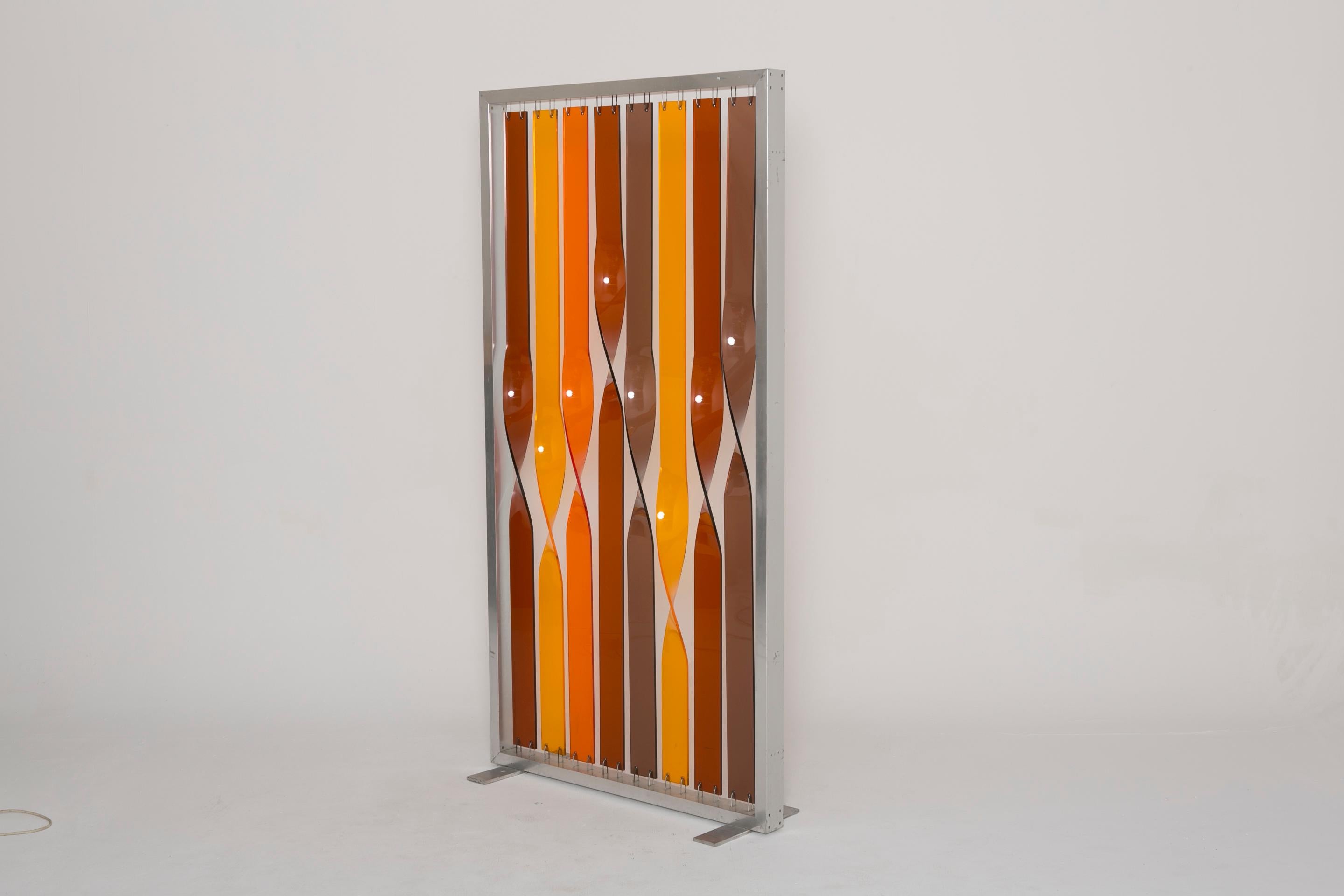 Pair of Twisted Lucite Screens by Simon Bouchard, circa 1970 at 1stDibs