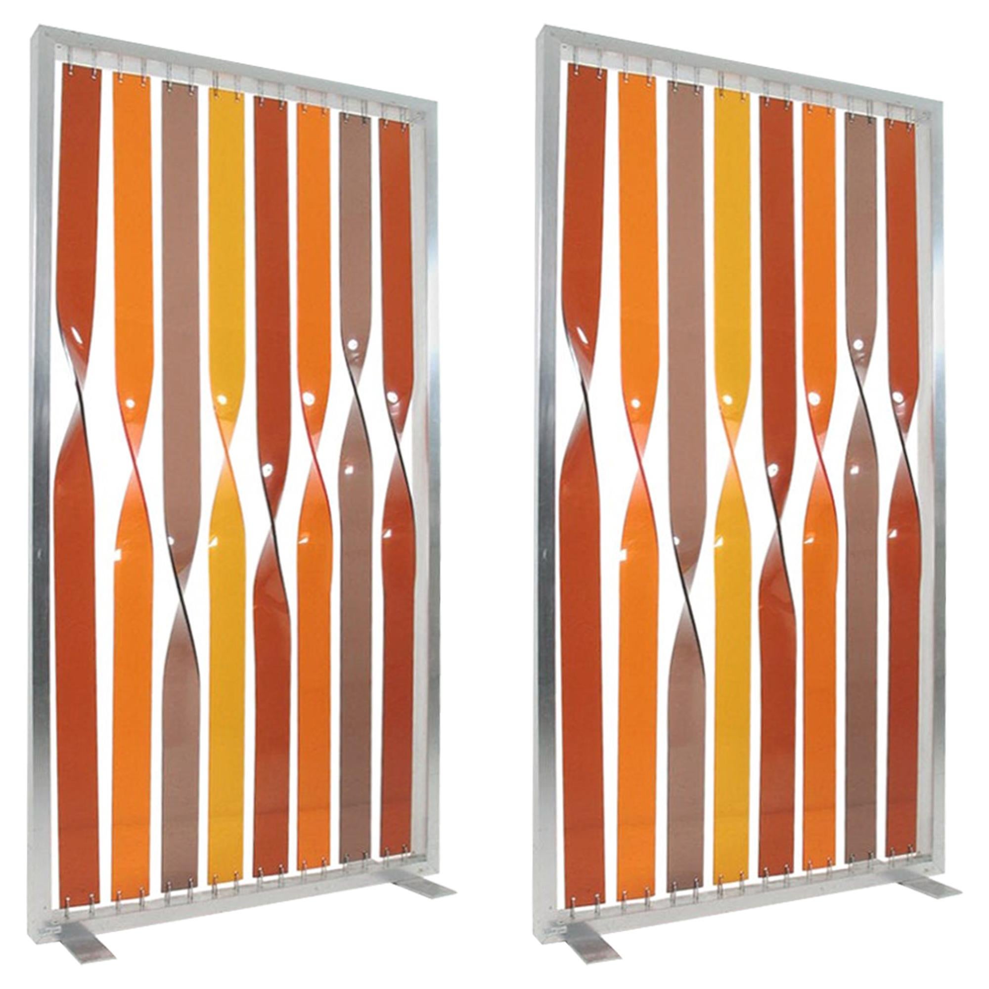 Pair of Twisted Lucite Screens by Simon Bouchard, circa 1970 at 1stDibs