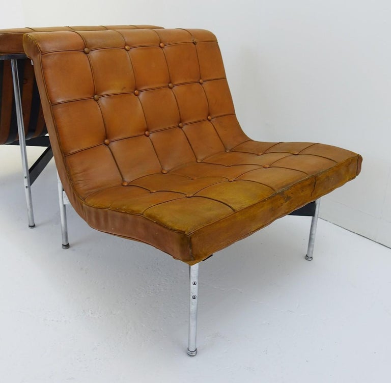 Pair of Two Armchairs by William Katavolos for ICF Milano, Italy, 1990 ...