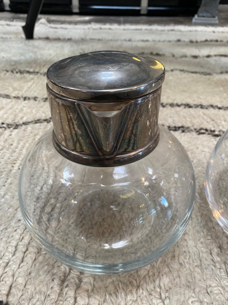 Pair of Two Italian Crystal Carafe 1960s For Sale at 1stDibs